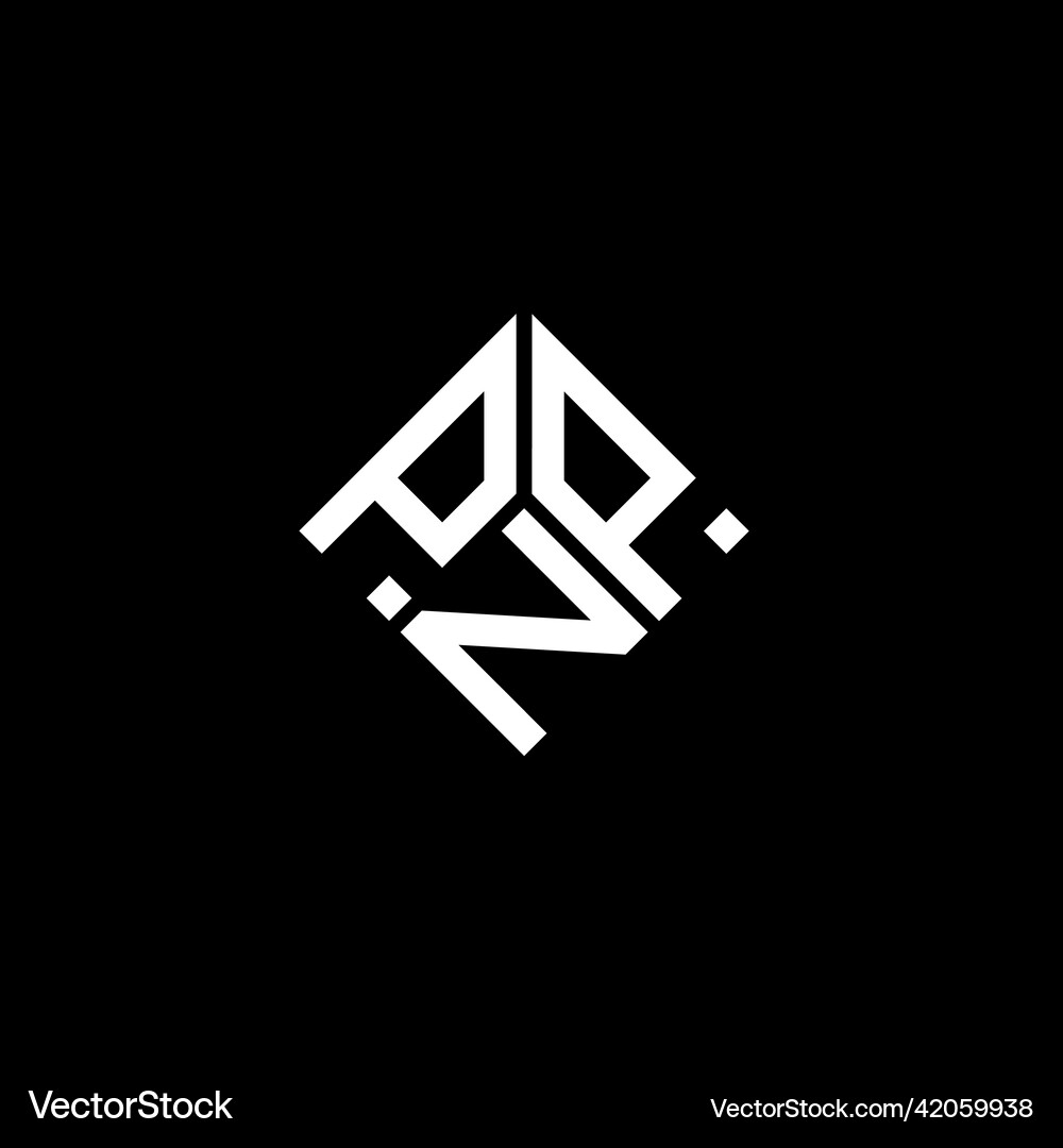 Pnp letter logo design on black background Vector Image
