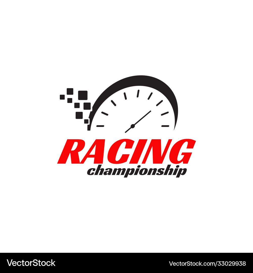Racing championship logo design incorporated Vector Image