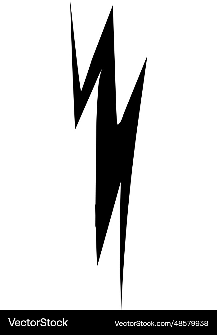 Thunder lighting bolt flash icons wolf fang Vector Image