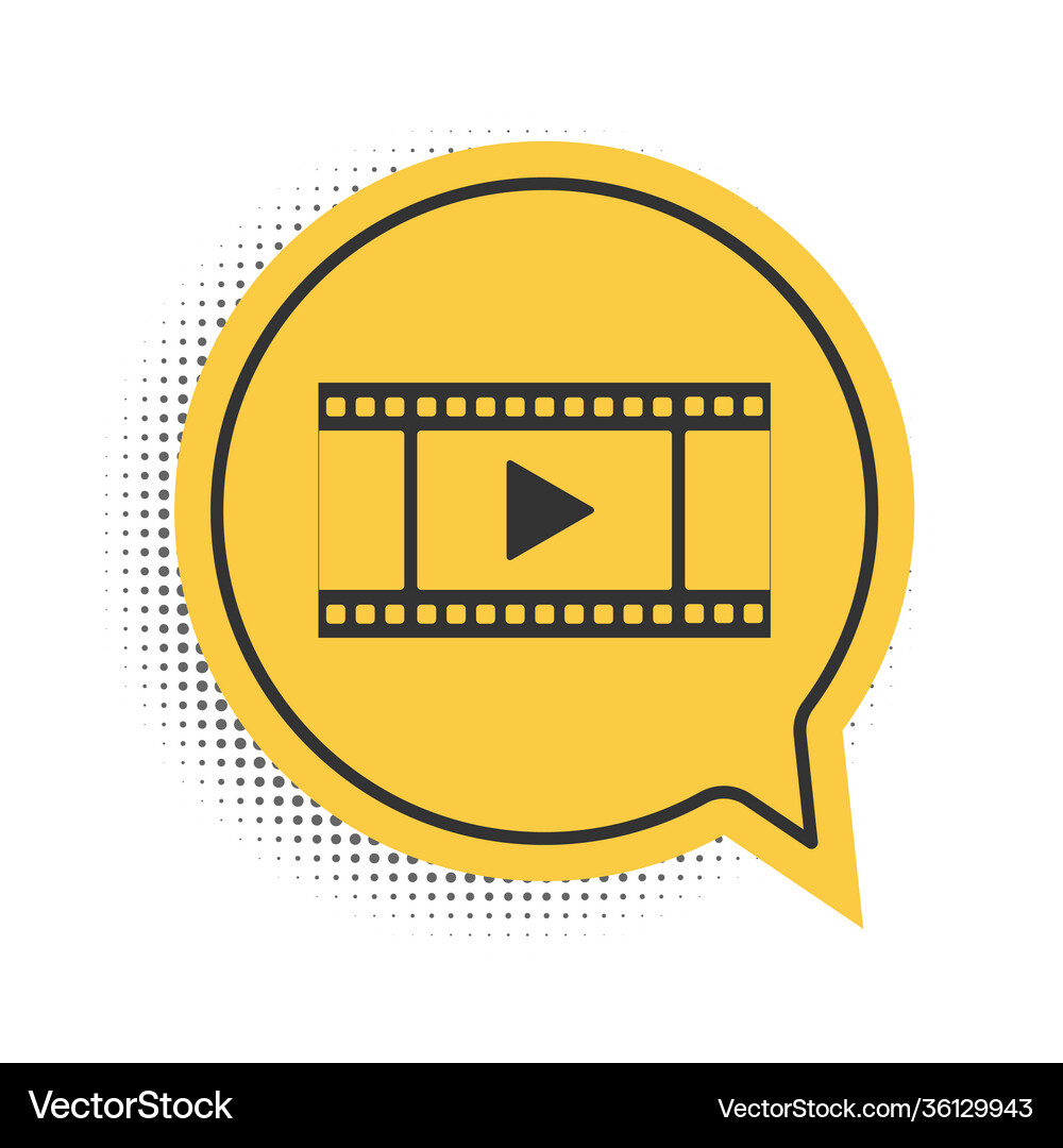 Black play video icon isolated on white background