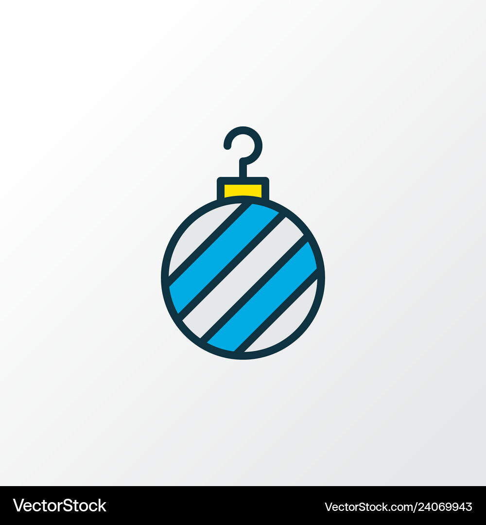 Christmas tree toy icon colored line symbol Vector Image