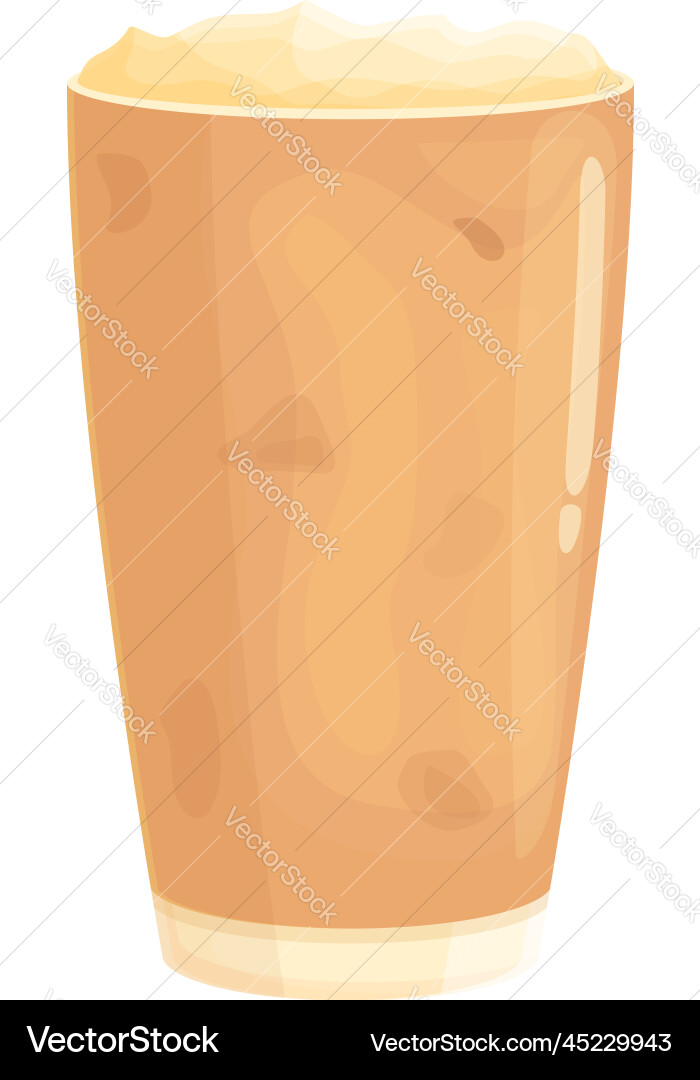 Cold latte icon cartoon cafe drink Royalty Free Vector Image