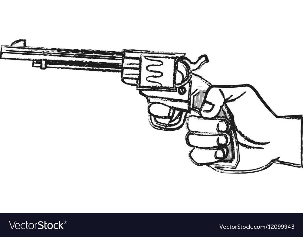 Isolated gun design Royalty Free Vector Image - VectorStock