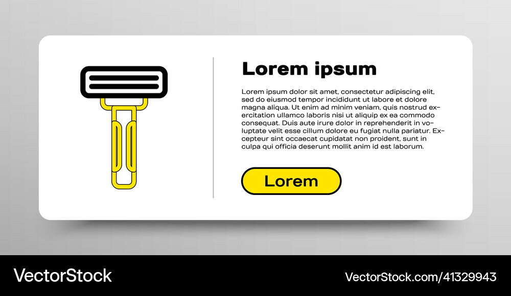 Line shaving razor icon isolated on white Vector Image