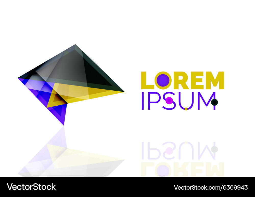 Logo abstract geometric business icon Royalty Free Vector