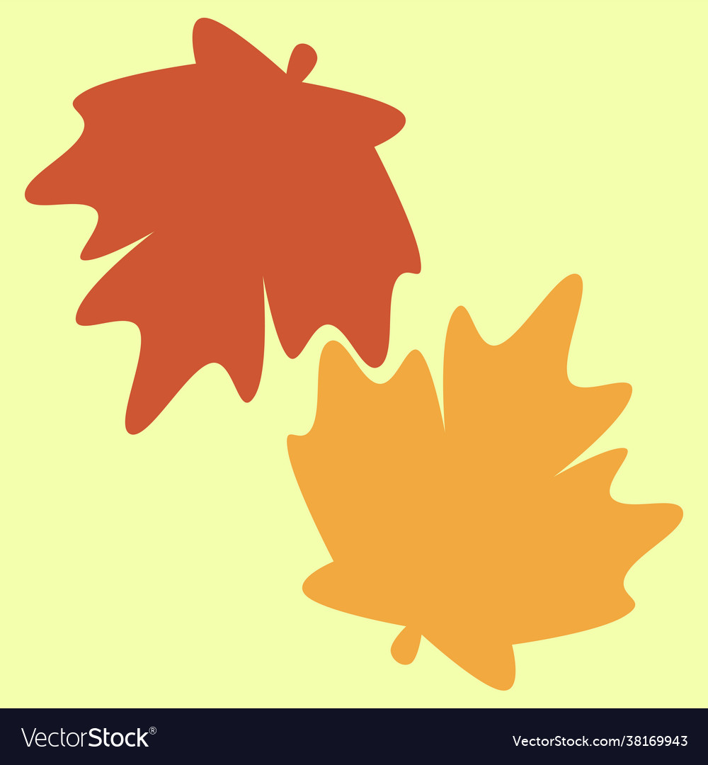 Maple leaves falling isolated Royalty Free Vector Image