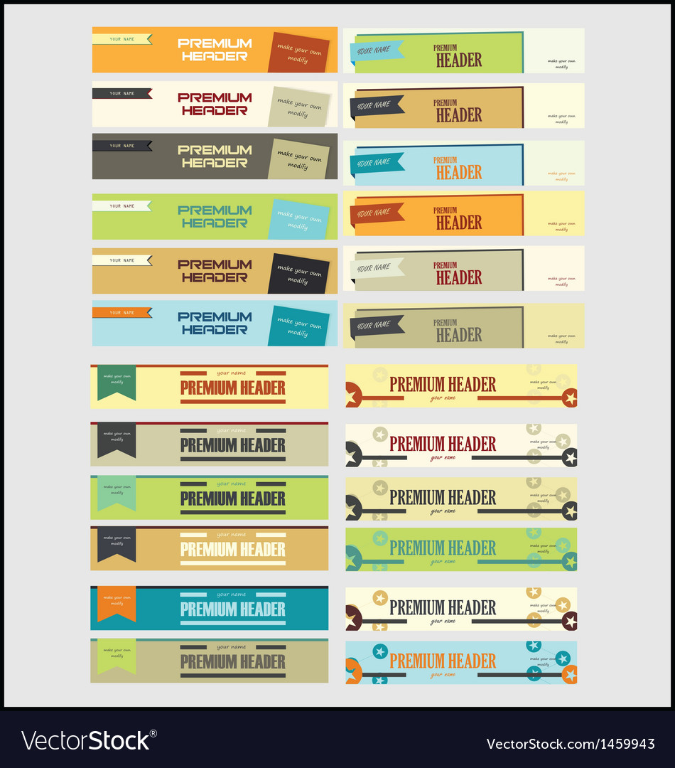 Premium header Royalty Free Vector Image - VectorStock