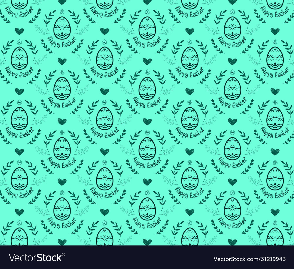 Seamless pattern on easter egg background Vector Image