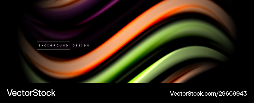 Silk and smooth flow wave poster design color Vector Image