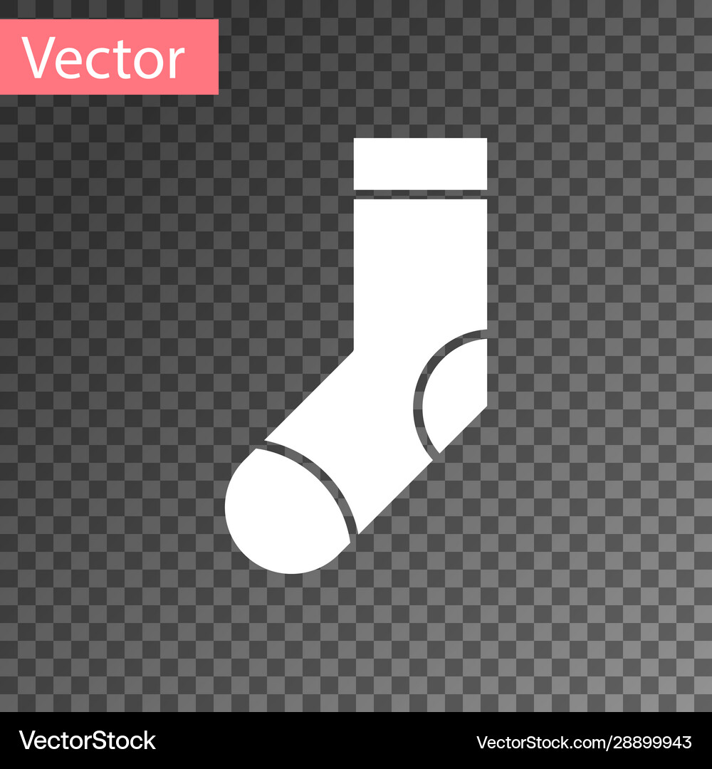 White socks icon isolated on transparent Vector Image