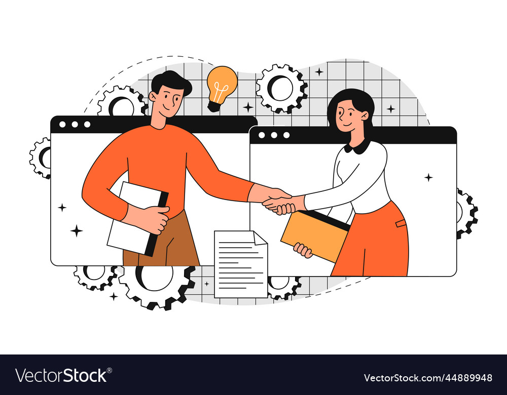 Business communication concept Royalty Free Vector Image Business communication concept Royalty Free Vector Image