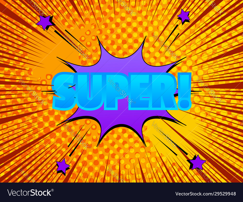 Comic explosive light template Royalty Free Vector Image