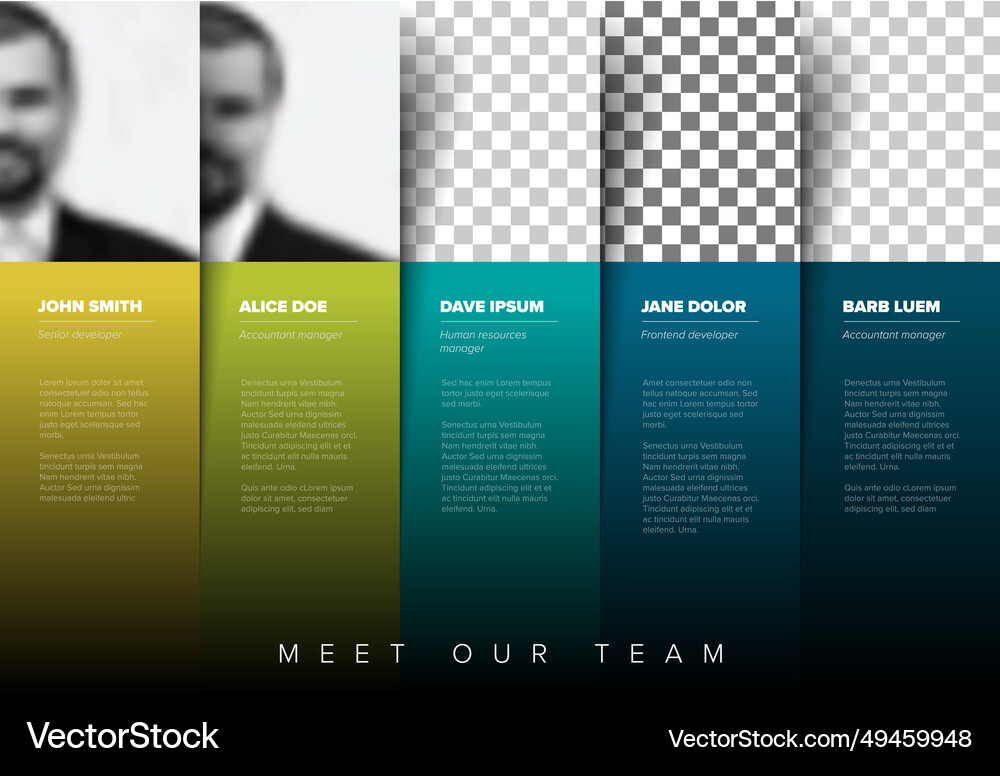Company meet the team presentation template Vector Image