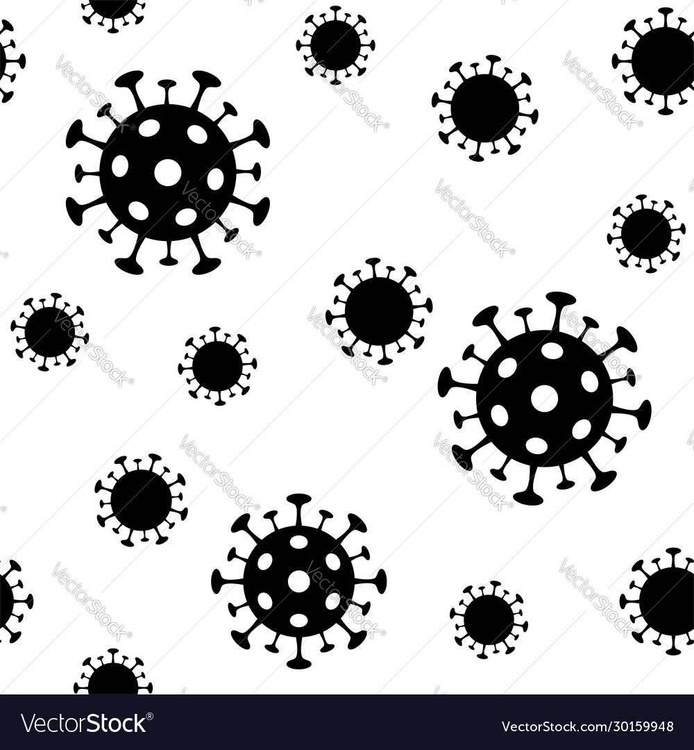 Coronavirus seamless pattern abstract Royalty Free Vector