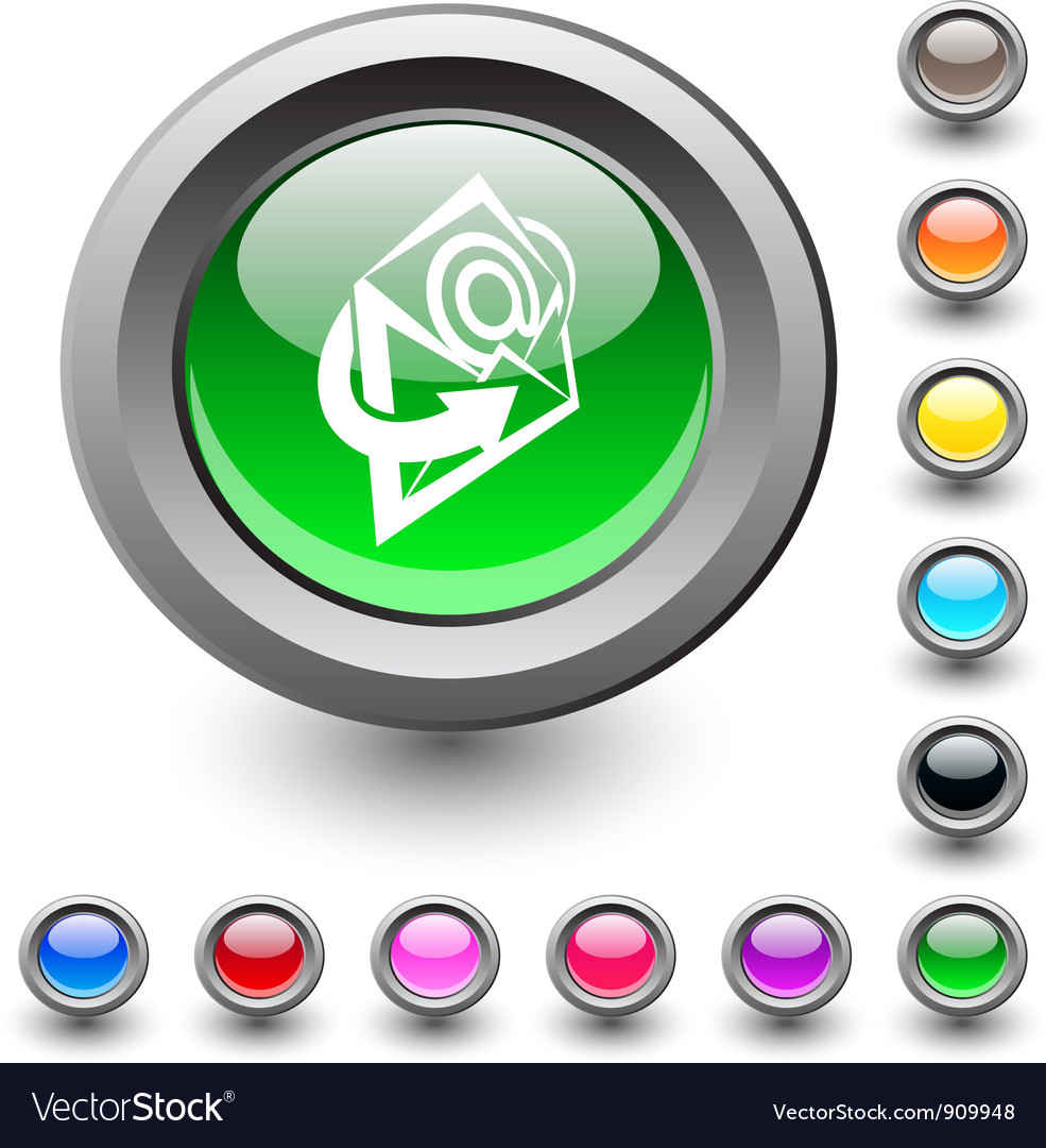 E-mail round button Royalty Free Vector Image - VectorStock