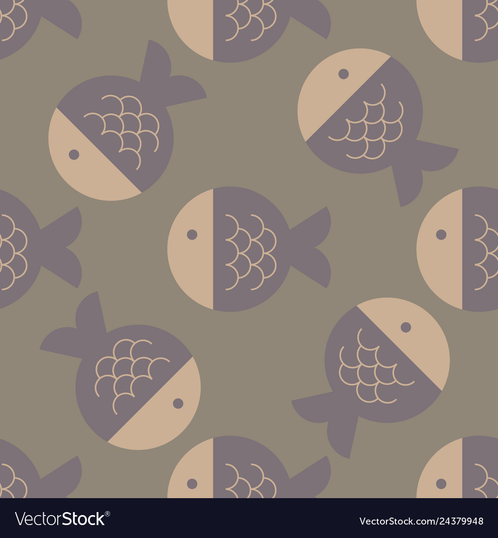 Fish geometric pattern Royalty Free Vector Image