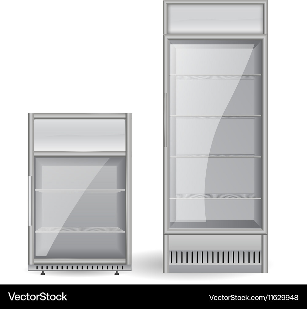 Fridge drink glass door Royalty Free Vector Image