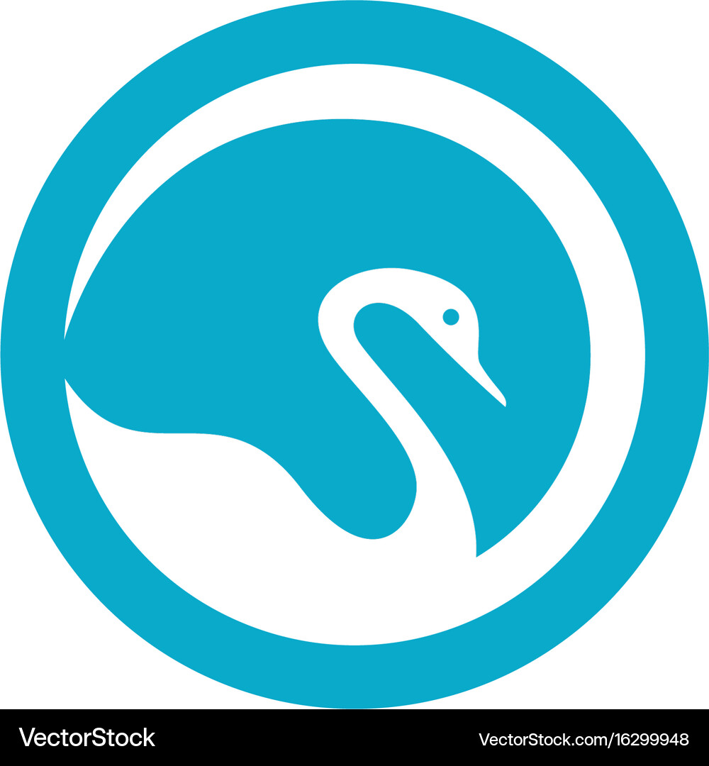Goose logo template isolated sign symbol Vector Image