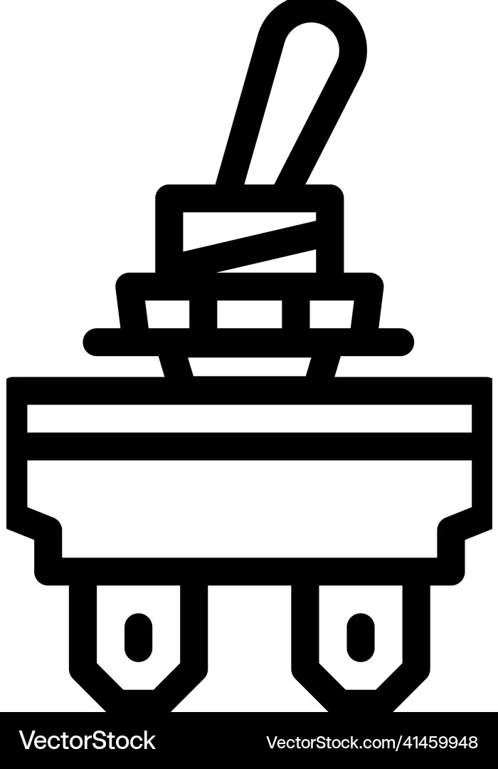 Joystick switches mechanism line icon Royalty Free Vector