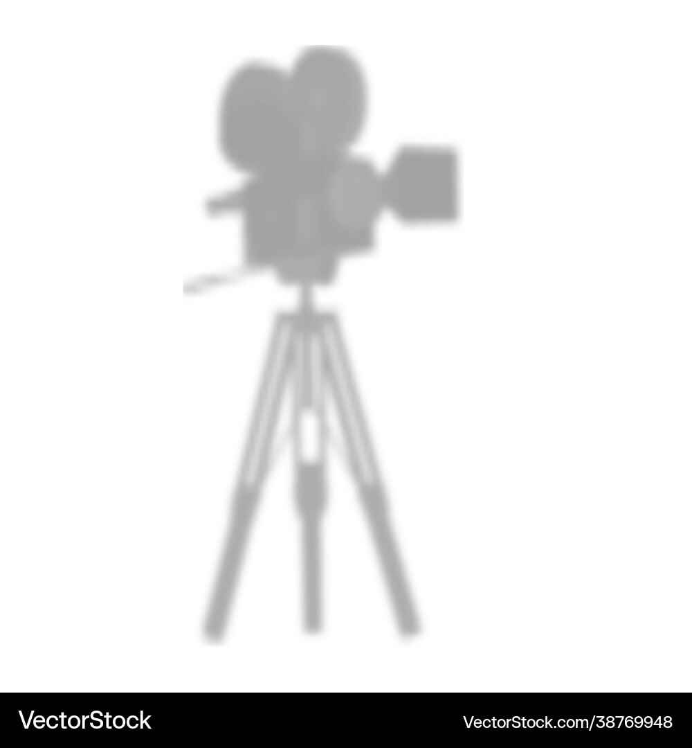 Movie camera vintage on white Royalty Free Vector Image