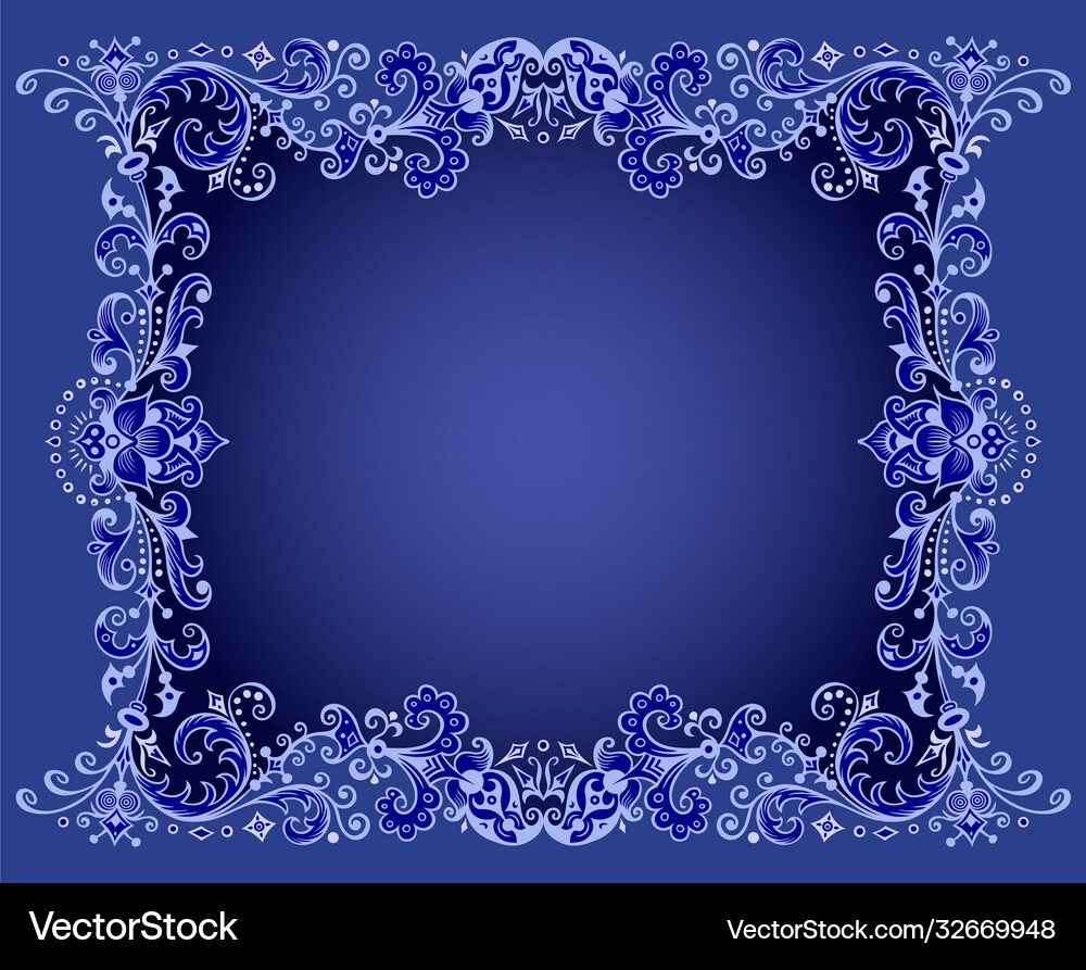 Ornamental nature vintage border Royalty Free Vector Image