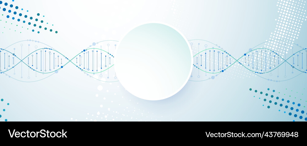 Science template wallpaper or banner with a dna Vector Image