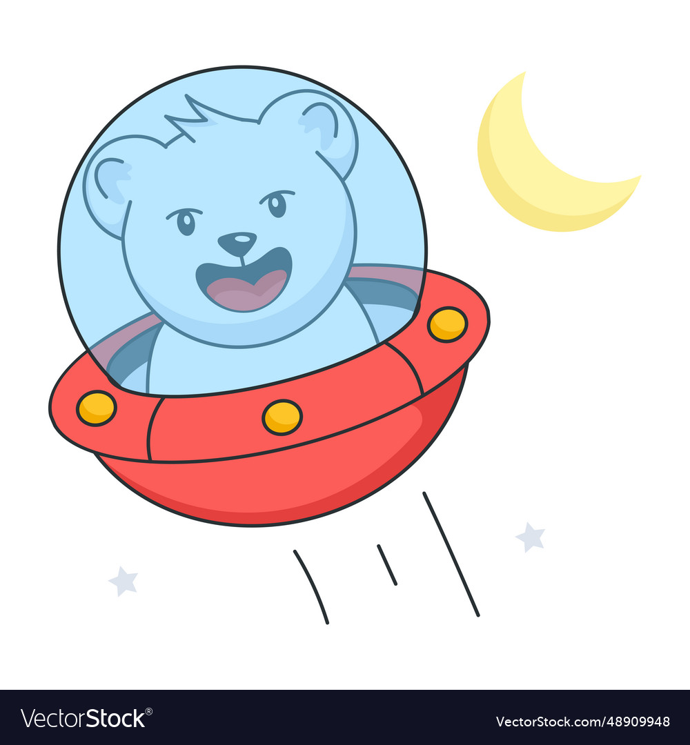 Space bear Royalty Free Vector Image - VectorStock