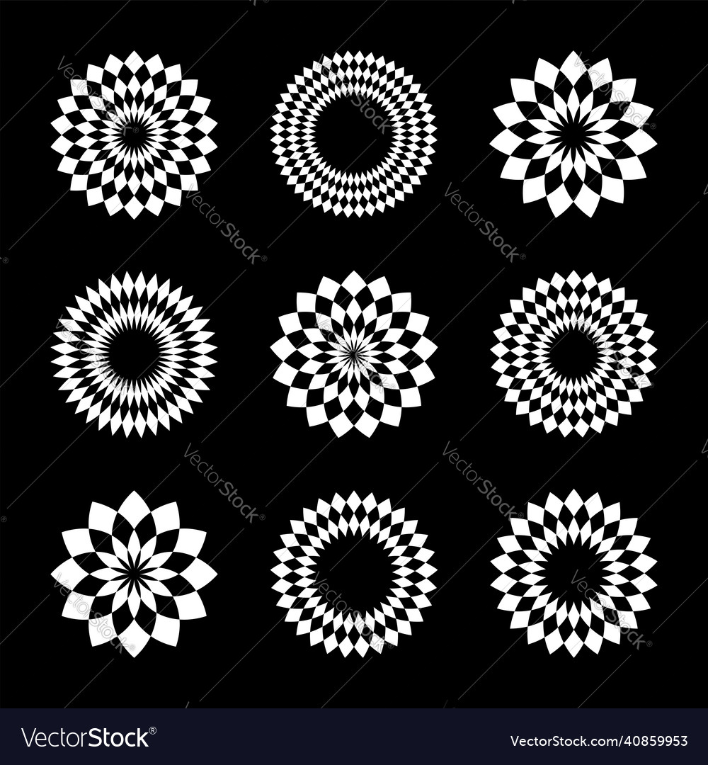 Circle design elements Royalty Free Vector Image