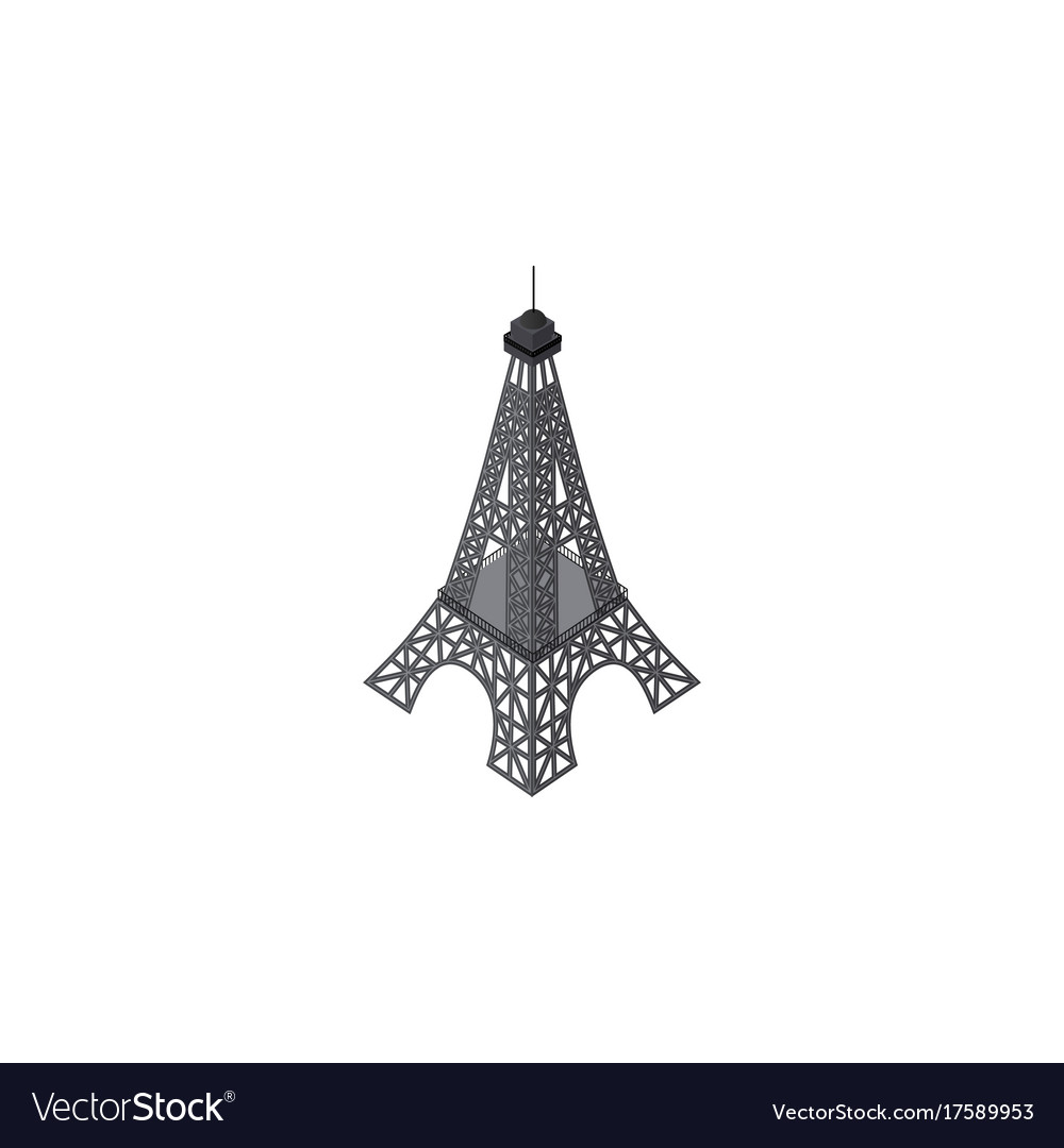 Isolated eiffel tower isometric paris Royalty Free Vector Isolated eiffel tower isometric paris Royalty Free Vector