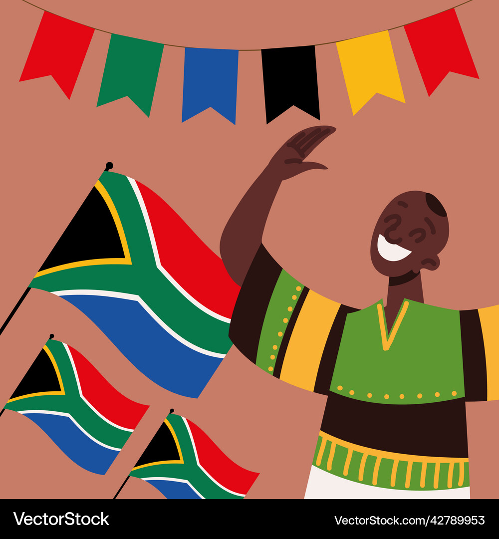 Male celebrating heritage day Royalty Free Vector Image