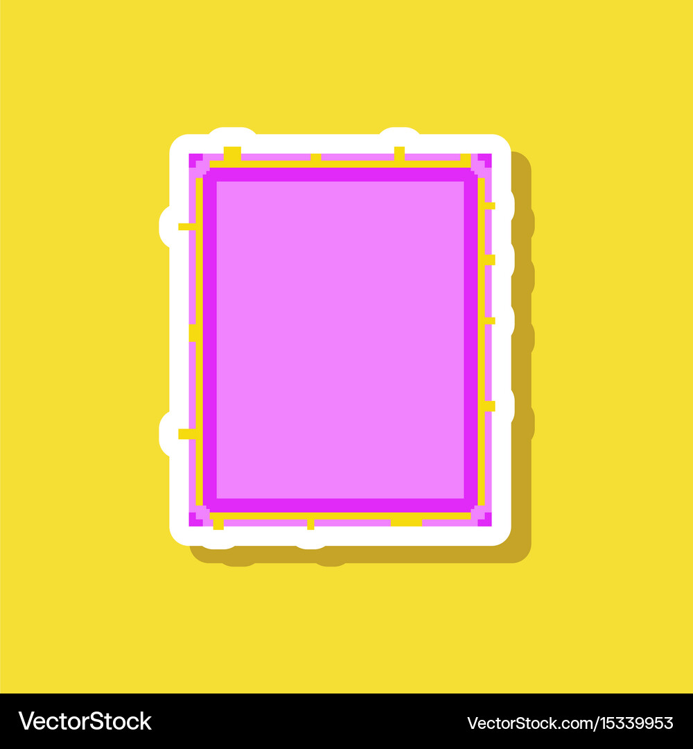 Paper sticker on stylish background sandwich Vector Image