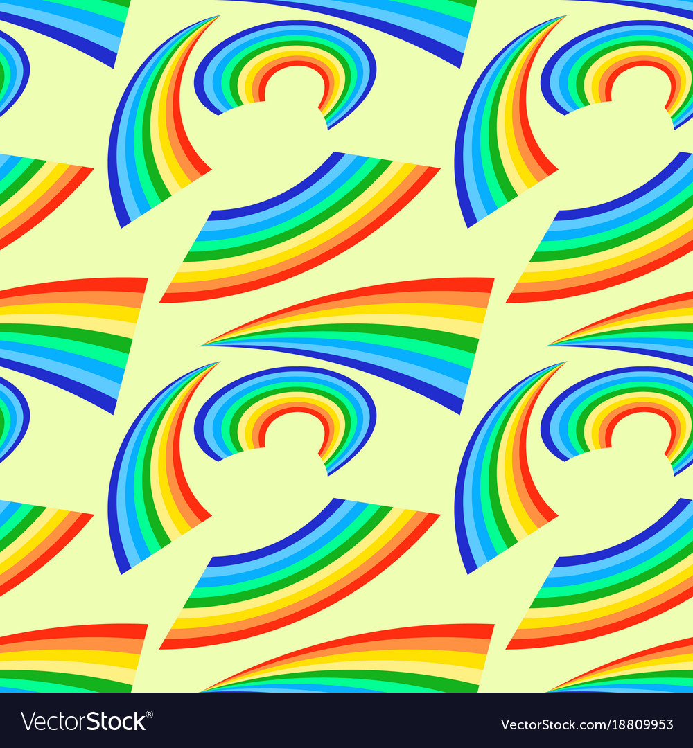 Rainbow background seamless pattern with colorful Vector Image