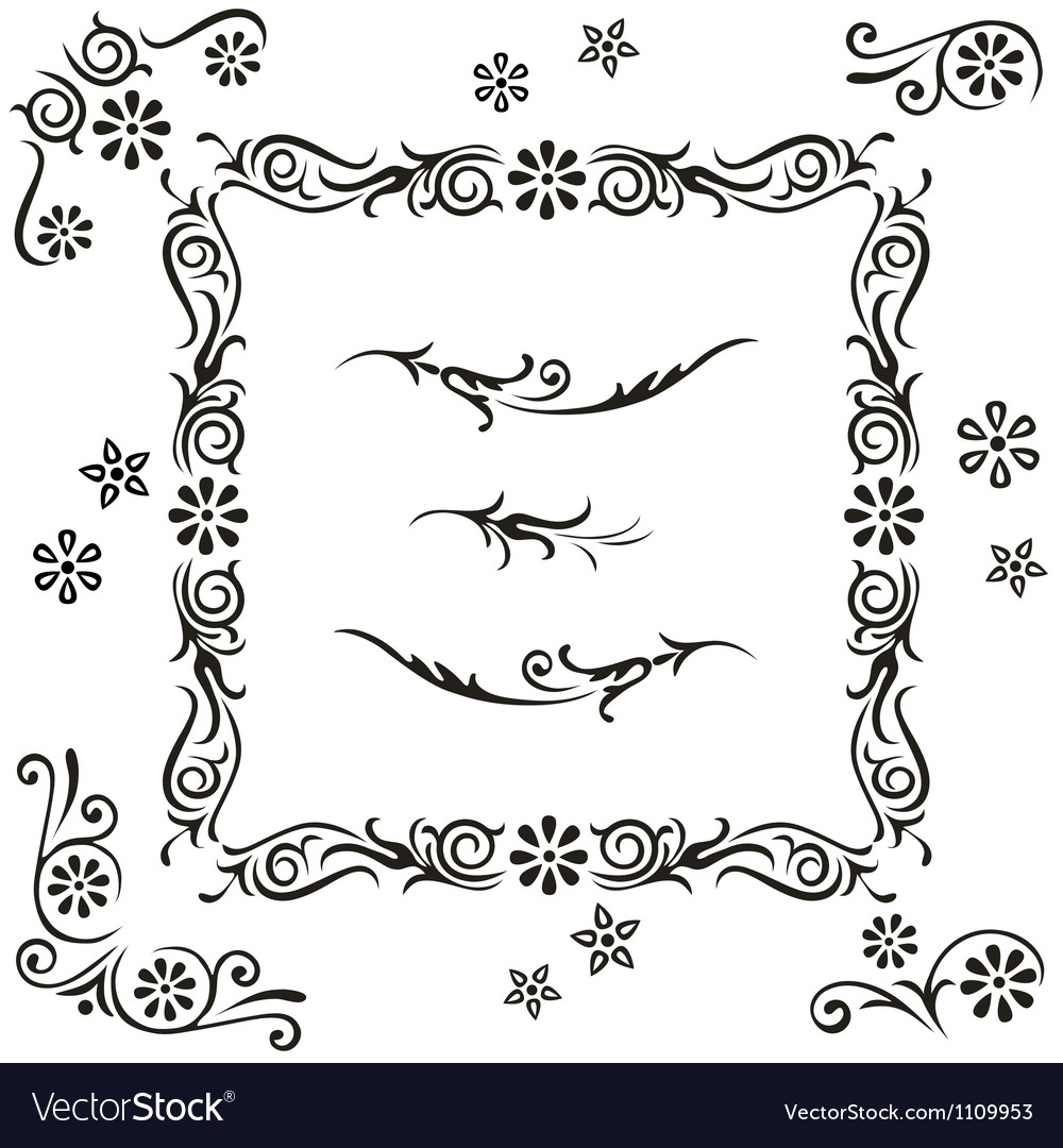 Set calligraphy Royalty Free Vector Image - VectorStock
