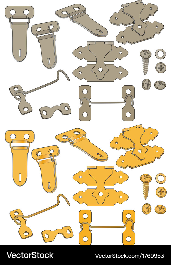 The complete set of latches Royalty Free Vector Image