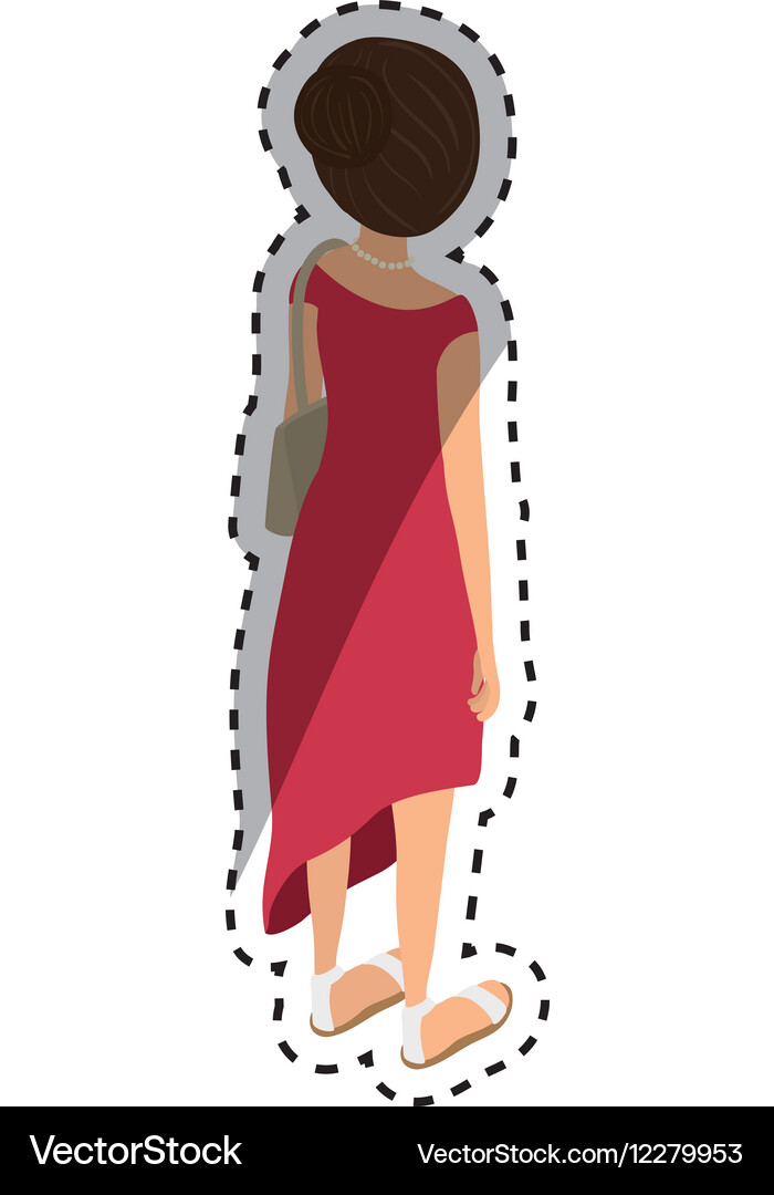 Young woman body complete Royalty Free Vector Image