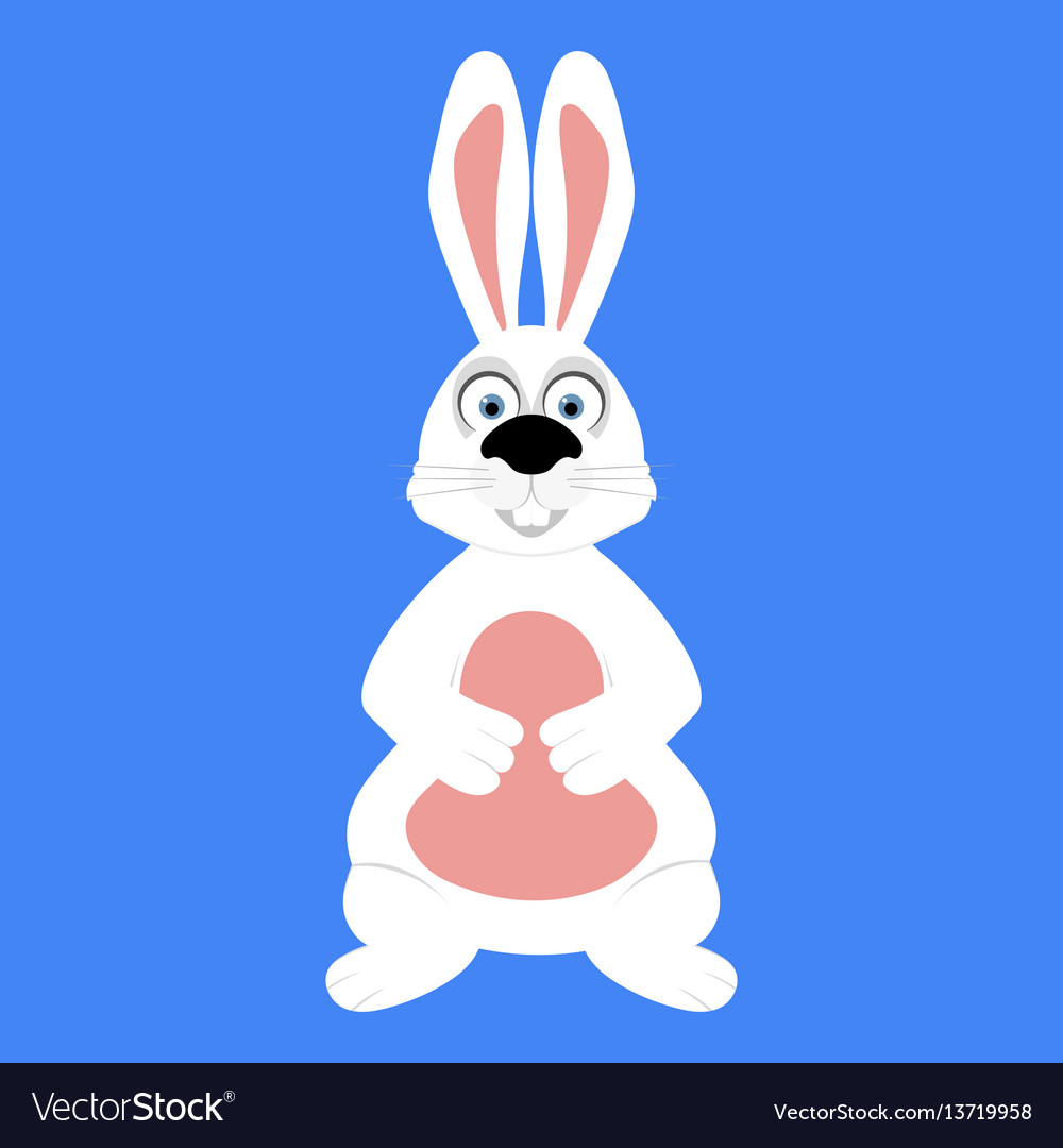 Funny easter rabbit Royalty Free Vector Image - VectorStock