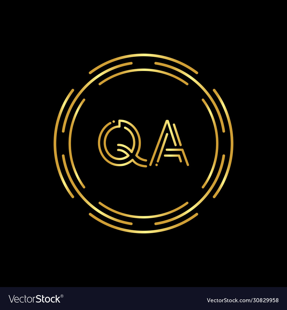 Initial letter qa logo design template digital Vector Image Initial letter qa logo design template digital Vector Image