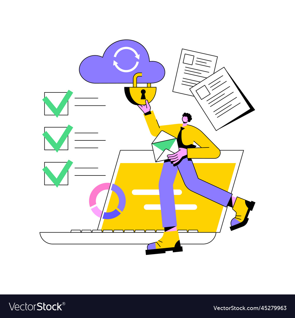Cloud security abstract concept Royalty Free Vector Image Cloud security abstract concept Royalty Free Vector Image