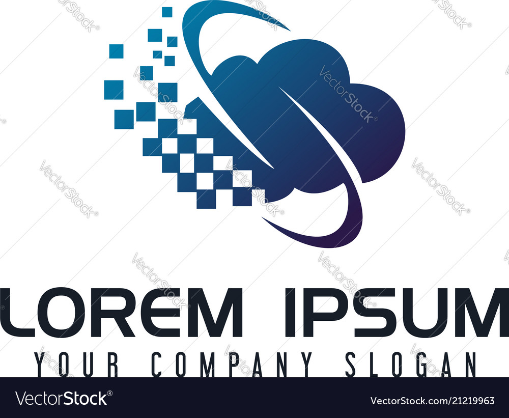 Communications internet cloud logo design concept Vector Image Communications internet cloud logo design concept Vector Image