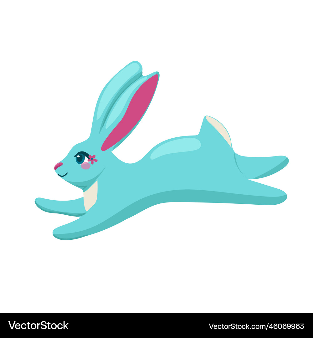 Cute rabbit cartoon style trendy modern Royalty Free Vector