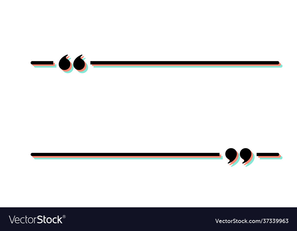 Quote text box frame quotation comment speech Vector Image