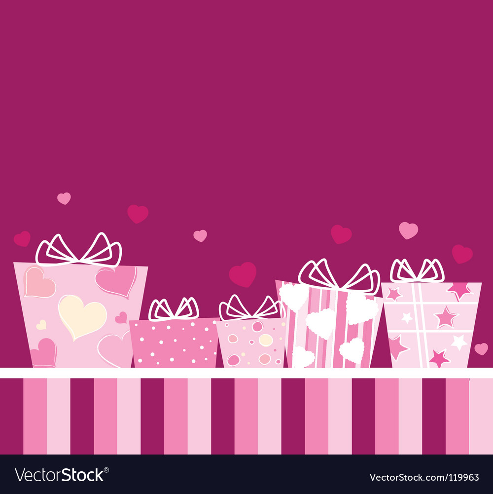 Romantic Gift Boxes Royalty Free Vector Image - VectorStock