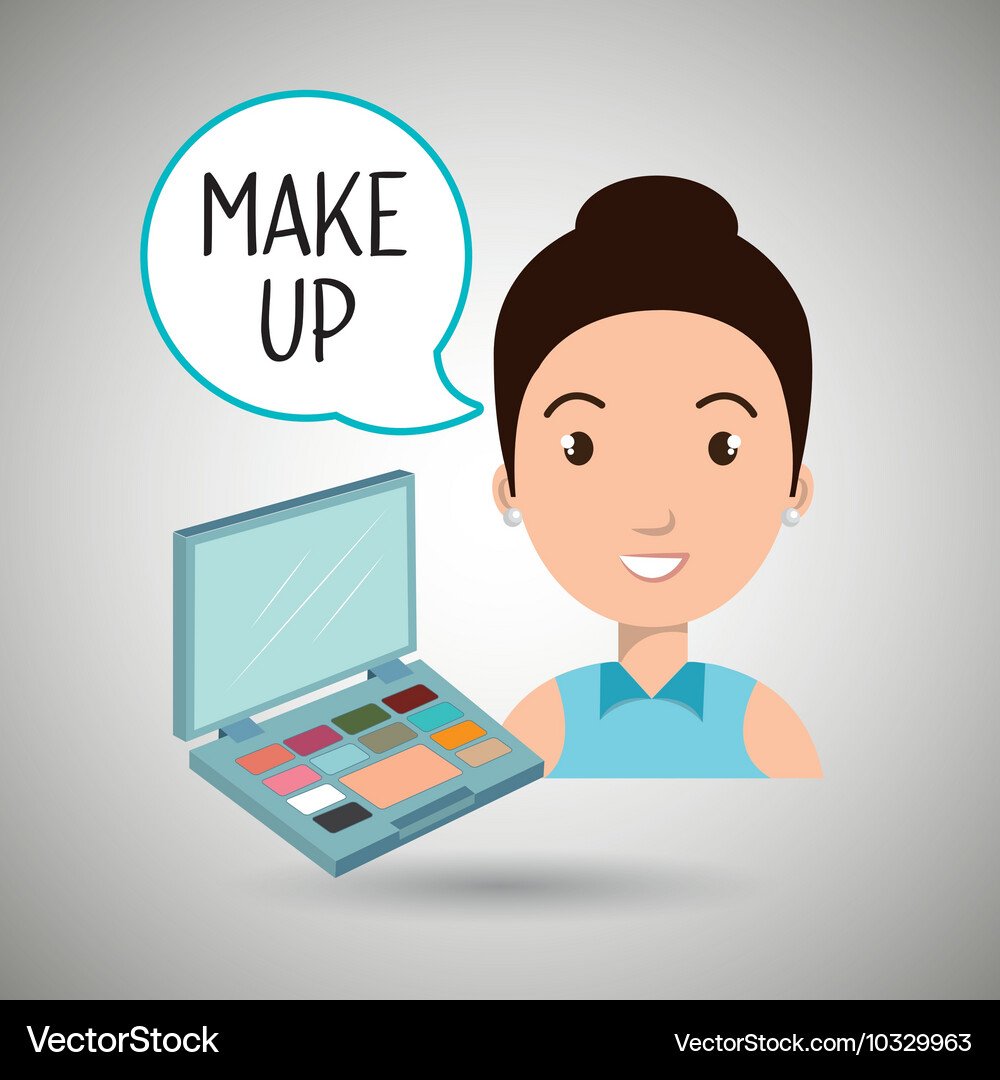 Woman make up cosmetic Royalty Free Vector Image