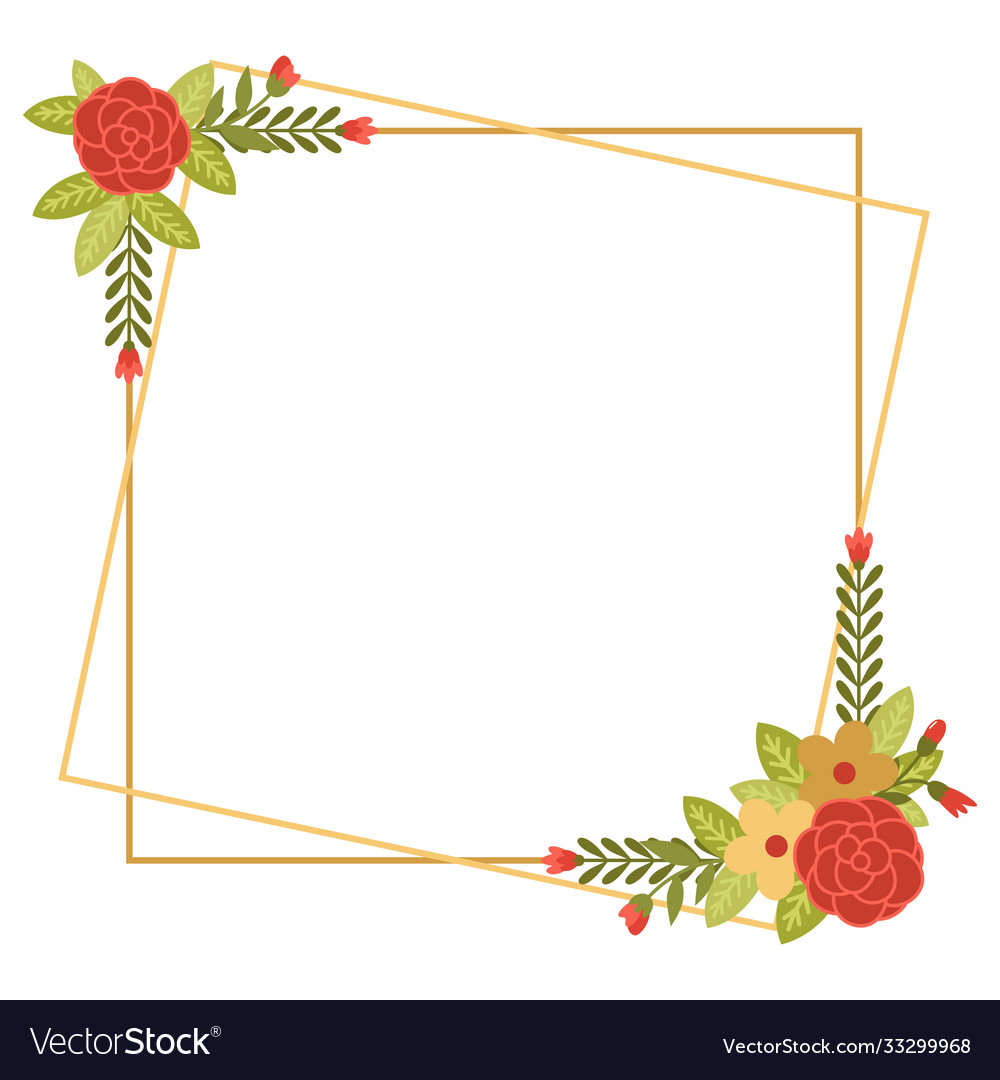 014-vintage wedding geometric floral frames Vector Image