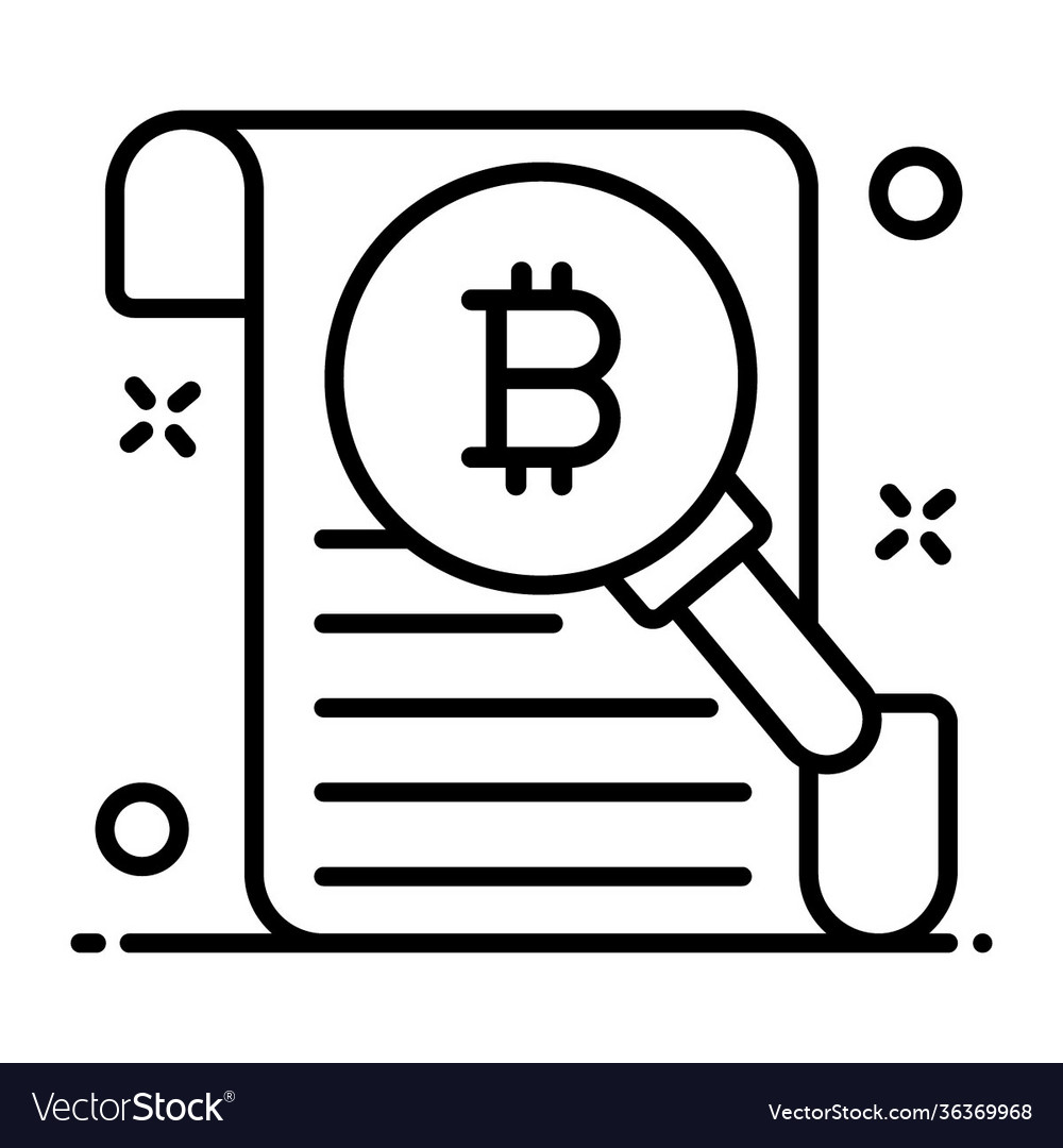 Bitcoin case study Royalty Free Vector Image - VectorStock