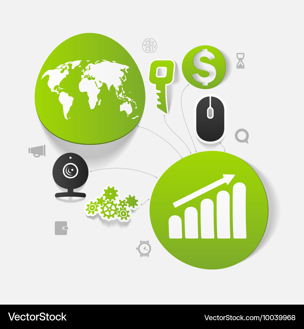 Business sticker infographic Royalty Free Vector Image