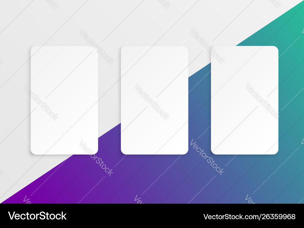 Colorful modern white card template with Vector Image