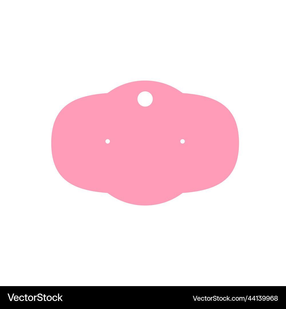 Design template for paper earrings isolated Vector Image