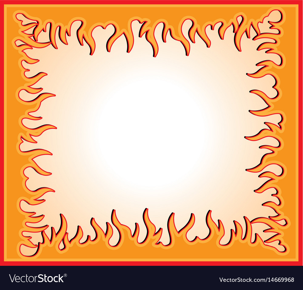 Flame frame Royalty Free Vector Image - VectorStock
