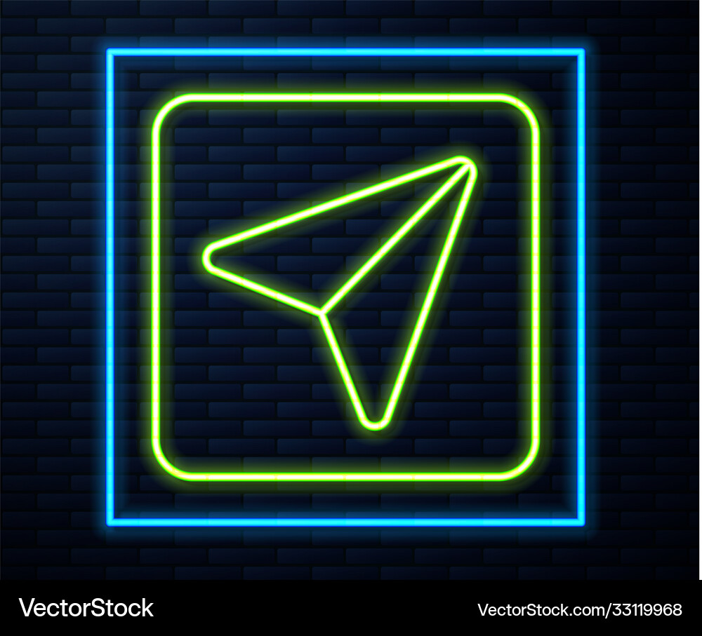 Glowing neon line infographic city map Royalty Free Vector